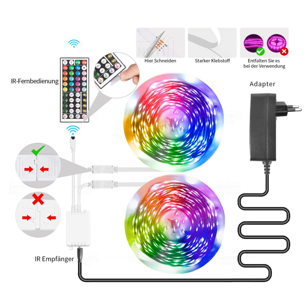 20m LED Streifen Set Smart (RGB) | Lumina Swiss
